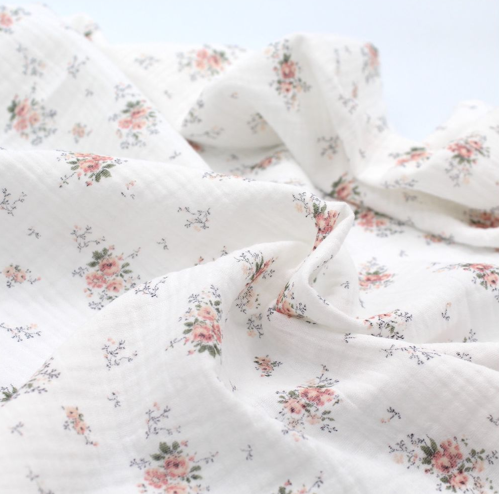 White Florals Muslin – My Little Stars by Isabelle